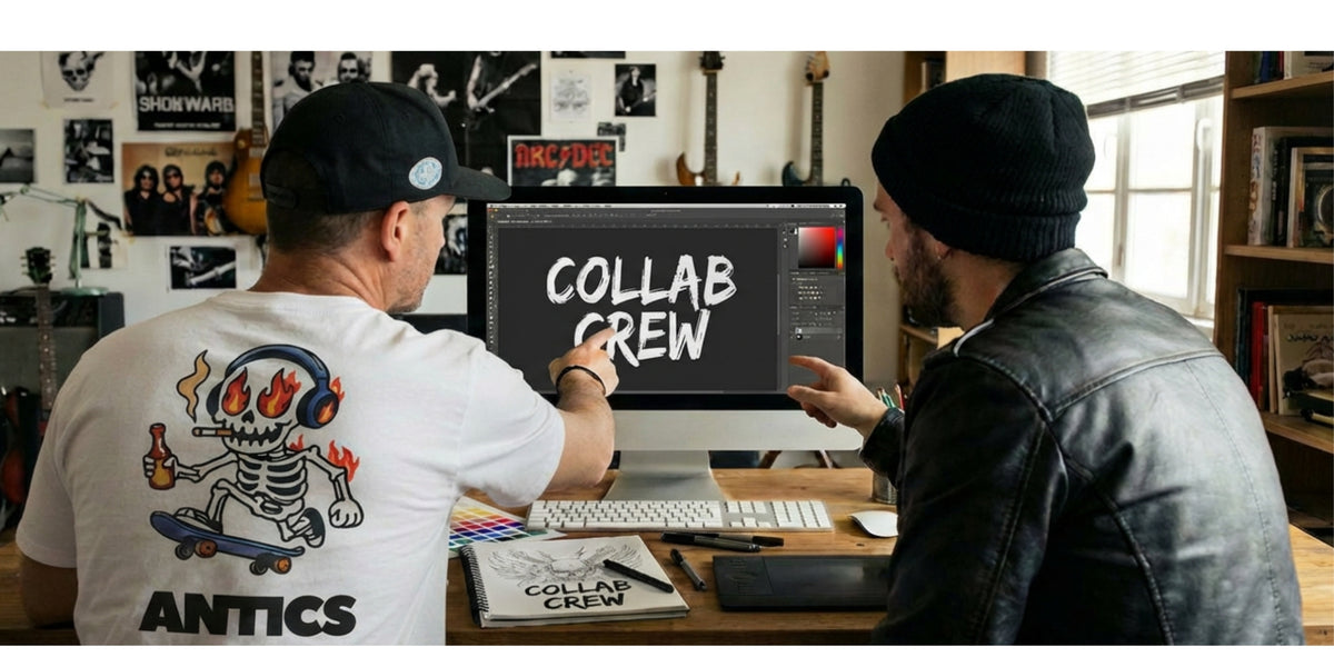 COLLAB CREW – ANTICS Tees