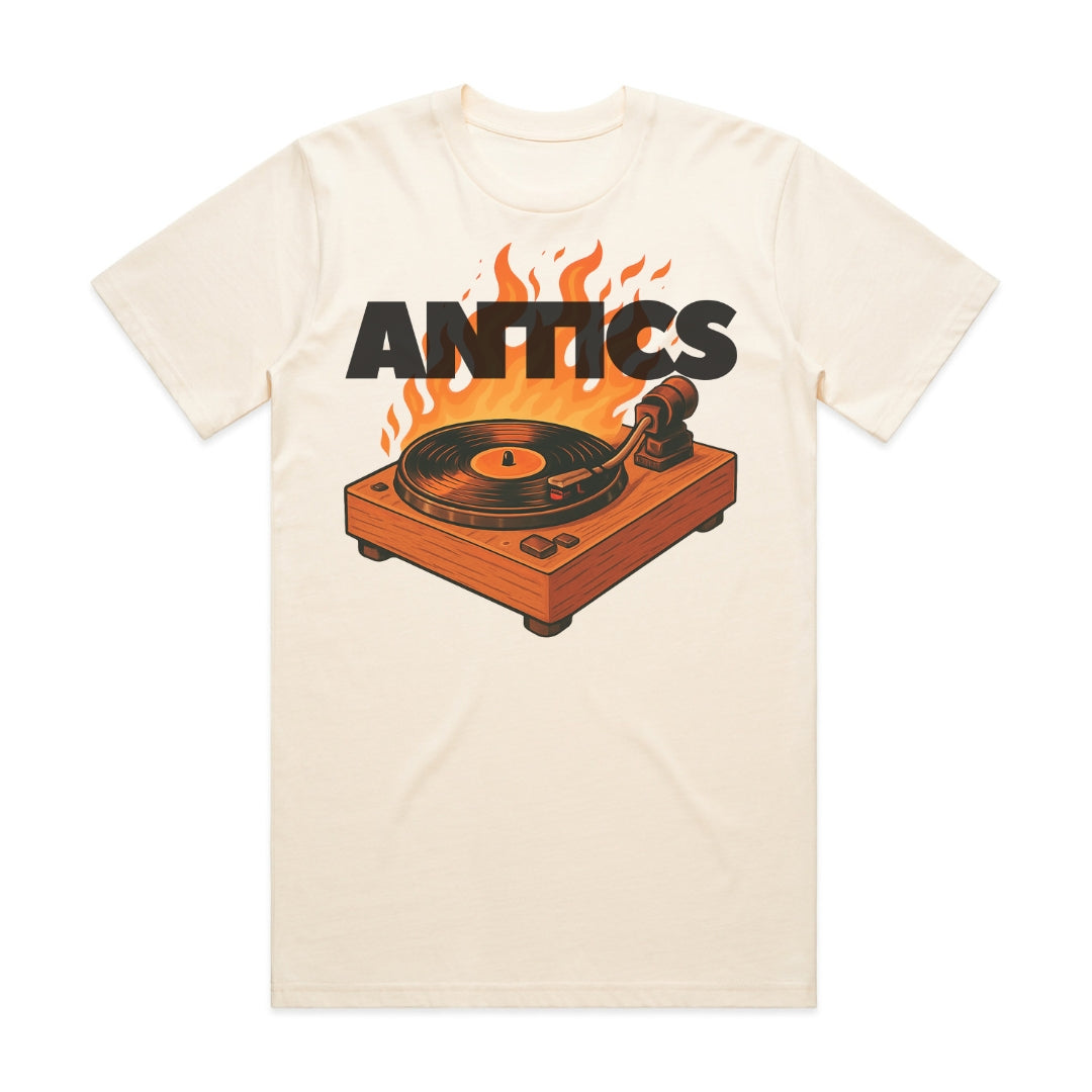 Flametable Tee | ANTICS Tees- Drop the Needle, Light It Up